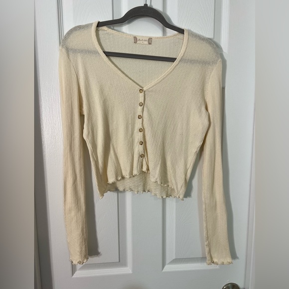 Altar'd State | Tops | Altard State White Long Sleeve With Buttons ...